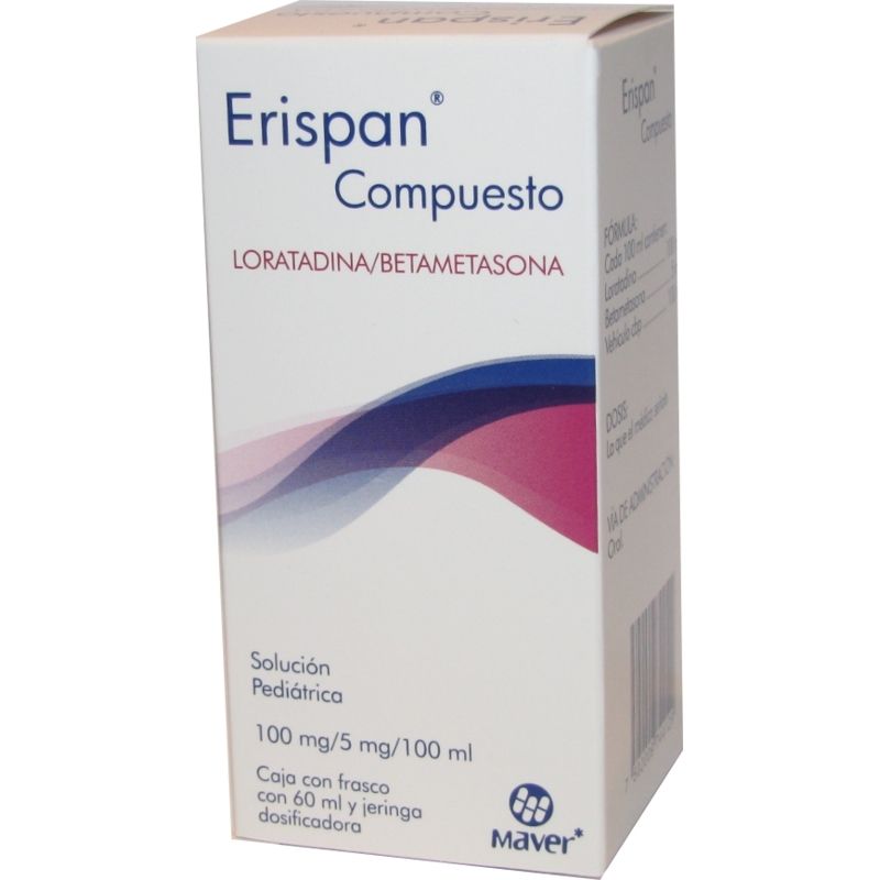 Erispan Compuesto Loratadina/Betametasona 5.0mg/0.25mg, 10 Tabletas