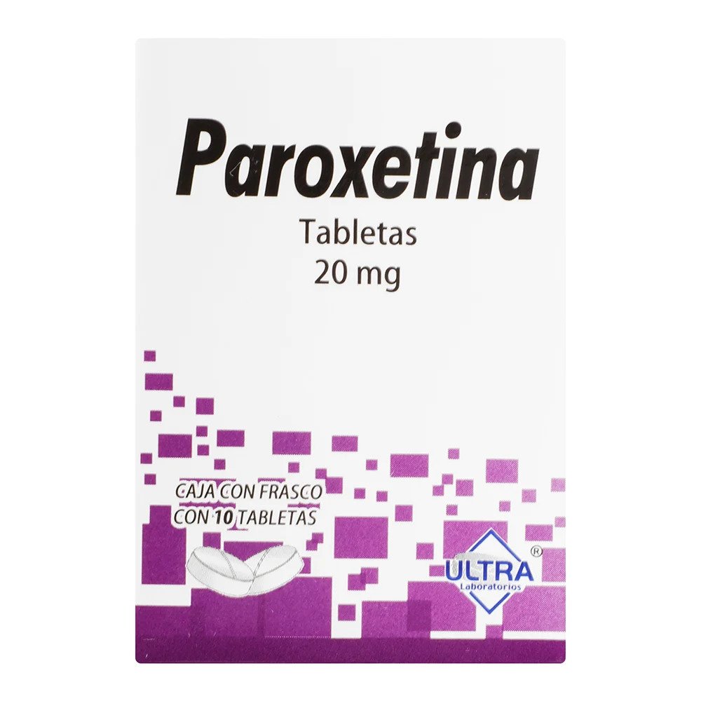 Paroxetina 20mg caja con 10 tabletas | Precio Vitau