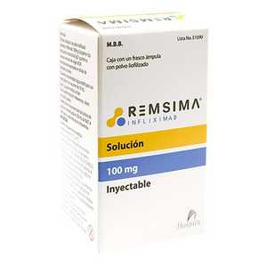Remsima 100mg caja con 1 frasco ámpula de solución inyectable | Vitau