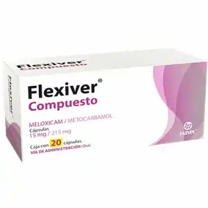 Flexiver Compuesto Meloxicam/Metocarbamol 15mg/215mg caja 20 cápsulas ...