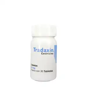 Tradaxin Cetirizina 10mg frasco 30 tabletas | Vitau