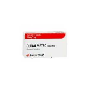 Duoalmetec 20mg/5mg caja con 14 tabletas | Mejor Precio