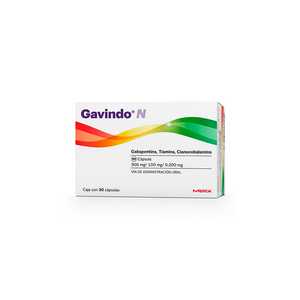 Gavindo N 300mg/100mg/0.2mg caja 30 cápsulas | Mejor Precio en Vitau