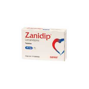 Zanidip 20mg caja 14 tabletas | Vitau - Farmacia en línea