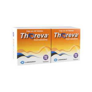 Thoreva Dual 40mg 2 cajas 28 tabletas cada una | Mejor Precio