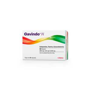 Gavindo N 300mg/100mg/0.2mg caja 60 cápsulas | Vitau