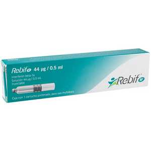 Rebif Nf 44mg/0.5ml caja con 1 cartucho de 0.5ml solución inyectable ...