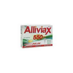 Alliviax 550mg caja con 10 tabletas | Vitau