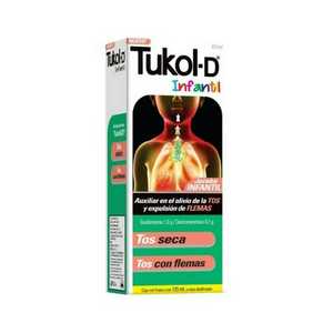 Tukol D Infantil 1g/0.1g caja con 1 frasco de 125ml jarabe | Mejor ...