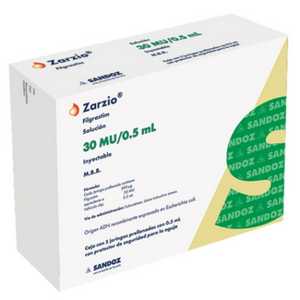 Zarzio 30mu/0.5ml caja con 1 jeringa de 0.5ml solución inyectable ...