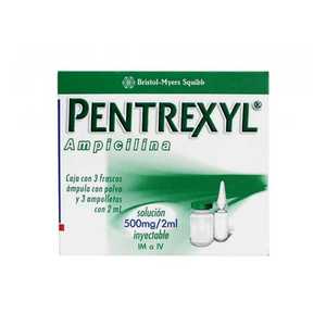 Pentrexyl 500mg/2ml caja con 3 frascos ámpula de 2ml solución ...