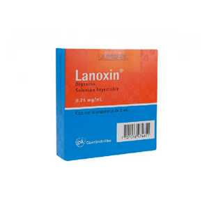 Lanoxin 0.25mg/ml caja con 6 ampolletas de 2ml solución inyectable ...