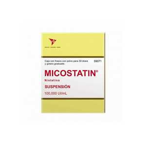Micostatin 100,000 ui/ml caja con 1 frasco de polvo para 30 dosis ...