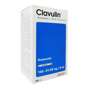 Clavulin 125mg-31.25mg/5ml caja con 1 frasco de 60ml | Vitau - Farmacia ...