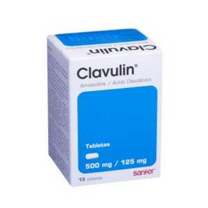 Clavulin 500mg/125mg caja con 15 tabletas | Mejor Precio