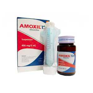 Amoxil 12H 400mg/5 ml caja 1 frasco 50ml polvo | Vitau - Farmacia en línea