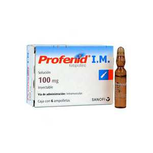 Profenid Im 100mg caja con 6 ampolletas de solución inyectable | Vitau