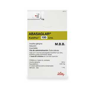 Abasaglar Kwikpen 100 u/ ml caja 5 plumas 3ml solución inyectable ...