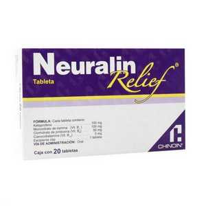 Neuralin Relief 100mg/100mg/50mg/5mg caja 20 tabletas | Mejor Precio