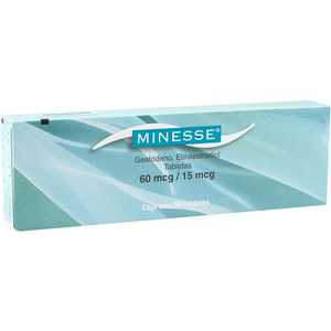 Minesse 60mcg/15mcg caja con 28 tabletas | Mejor Precio en Vitau
