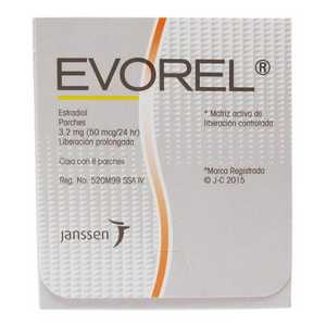 Evorel 3.2mg (50mcg/24hr) caja con 8 parches | Vitau
