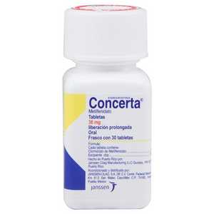 Concerta 36 mg frasco 30 tabletas | Vitau
