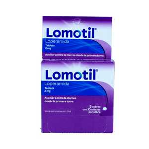 Lomotil 2mg caja con 5 sobres de 2 tabletas cada uno | Mejor Precio en ...