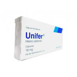 Unifer 18 mg caja 30 cápsulas | Vitau