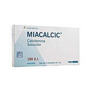Miacalcic 100ui caja con 5 ampolletas de 1ml | Vitau