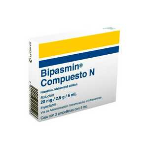 Bipasmin Compuesto 20mg/2.5g/5ml caja con 3 ampolletas de 5ml | Mejor ...