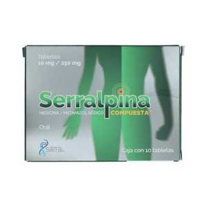 Serralpina 10/250mg caja con 10 tabletas | Mejor Precio