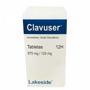 Clavuser 875/125mg caja con frasco con 10 tabletas | Mejor Precio