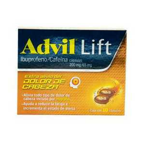 Advil Lift 200mg/65mg caja con 10 cápsulas | Mejor Precio