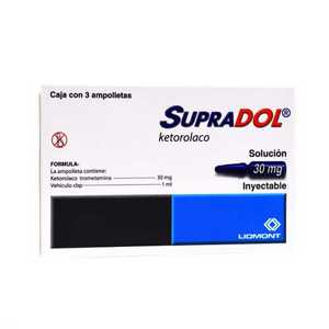 Supradol Im 30mg Caja con 3 ampolletas Solución Inyectable | Mejor Precio