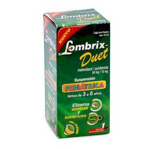 Lombrix Duet Pediatrica 60mg/10mg caja con 1 frasco de 10ml | Mejor Precio