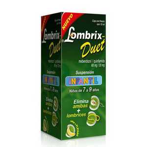 Lombrix Duet Infantil 60mg/20mg caja con 1 frasco de 10ml suspensión ...