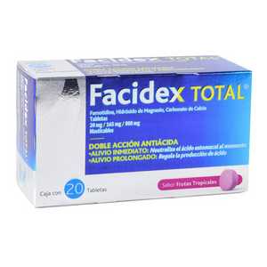 Facidex 20mg/165mg/800mg caja con 20 tabletas | Mejor Precio en Vitau