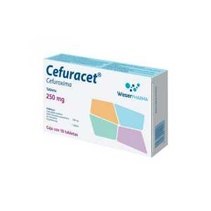 Cefuracet 250mg caja con 10 tabletas | Mejor Precio