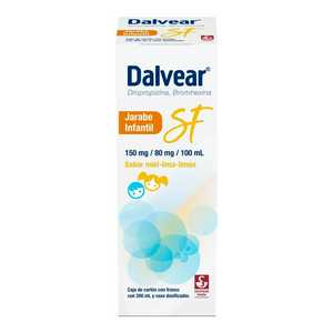 Dalvear SF Infantil 150mg/80mg/100ml caja con 1 frasco de 200ml jarabe ...