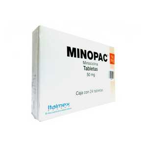 Minopac 50mg caja con 24 tabletas | Mejor Precio