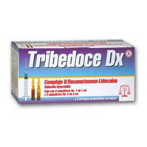 Tribedoce Dx 100/100/5mg caja con 3 ampolletas de 1ml y 3 ampolletas de 2ml con 3 jeringas | Vitau
