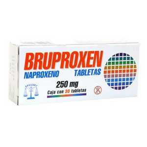 Bruproxen 250mg caja con 30 tabletas | Mejor Precio en Vitau
