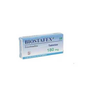 Biostafex 180mg caja con envase 10 tabletas | Vitau