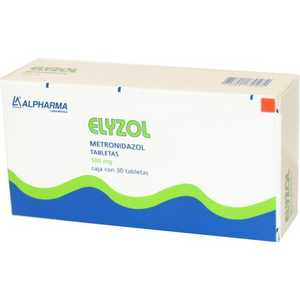 Elyzol Metronid 500mg caja con 30 tabletas | Mejor Precio