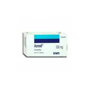 Acroxil 500mg caja con 12 cápsulas | Precio: $46.00 MXN