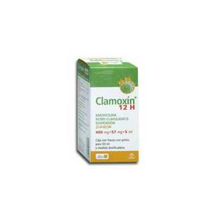 Clamoxin 12H Jr 400mg-5mg/5ml caja 1 frasco 50ml polvo | Vitau
