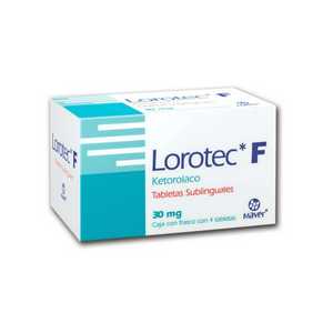 Lorotec F 30mg caja con frasco 4 tabletas | Vitau