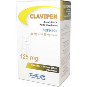 Clavi Susp 125mg/60ml caja con 1 frasco de 60ml | Vitau