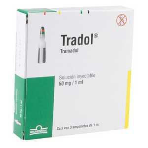 Tradol 50mg caja con 3 ampolletas de 1ml solución inyectable | Mejor Precio