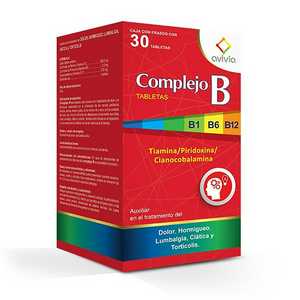 Complejo B 100mg/5mg/50mcg caja con frasco 30 tabletas | Mejor Precio